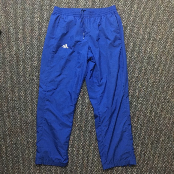 adidas | Pants | Adidas Mesh Lined Windbreaker Awv02 Blue Side Zip Y2k ...